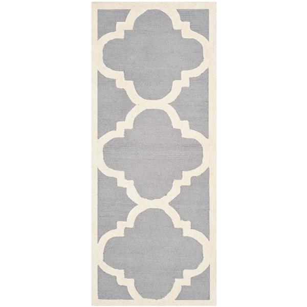 Safavieh Cambridge Trellis Rug - 2.5-ft x 6-ft - Wool - Silver CAM140D ...