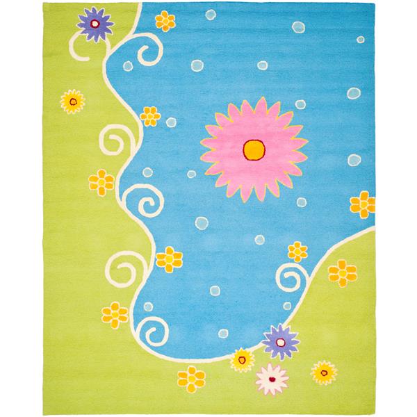 Safavieh Kids Floral Rug - 8-ft x 10-ft - Wool - Blue SFK383A-8 | RONA