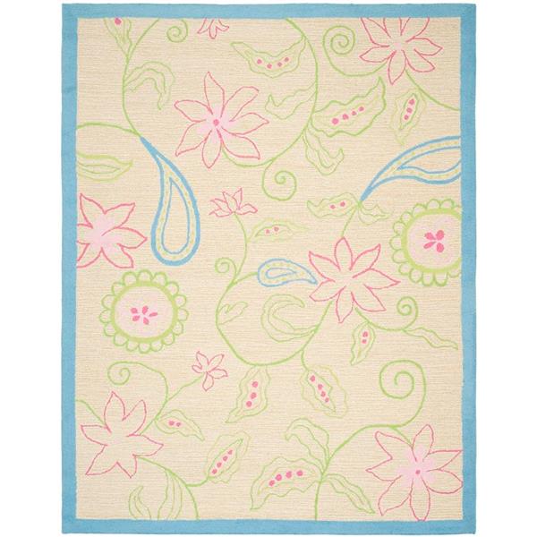 Safavieh Kids Floral Rug - 8-ft x 10-ft - Wool - Blue SFK362A-8 | RONA