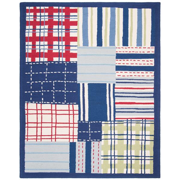 Safavieh Kids Geometric Rug - 8-ft x 10-ft - Wool - Blue SFK318A-8 | RONA