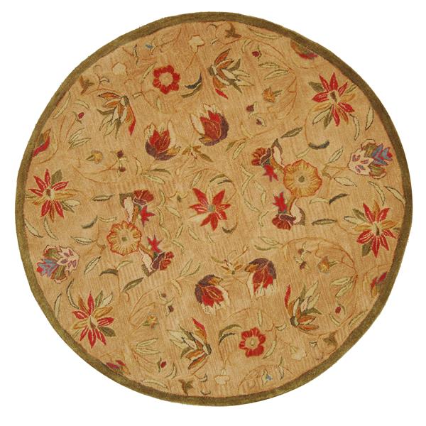 Safavieh Anatolia Floral Rug - 4-ft x 4-ft - Wool - Beige AN525A-4R | RONA