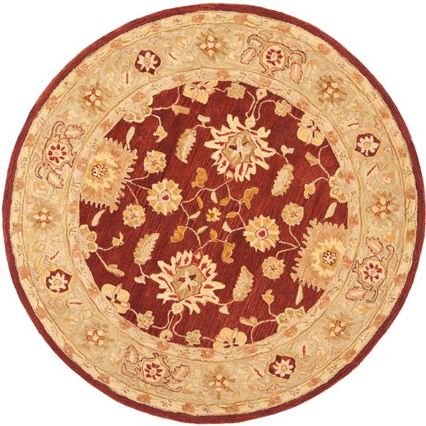 Safavieh Anatolia Floral Rug - 4-ft x 4-ft - Wool - Red AN556F-4R | RONA