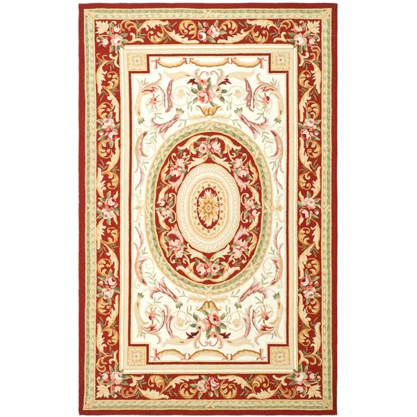 Safavieh Chelsea Floral Rug - 8.8-ft x 11.8-ft - Wool - Red HK72A-9 | RONA
