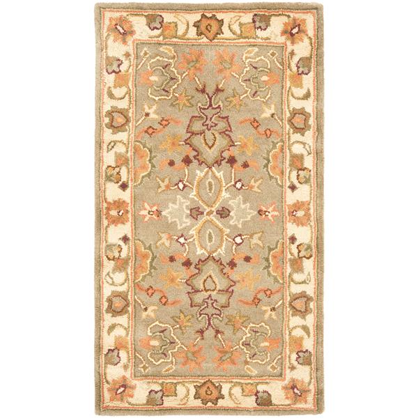 Safavieh Heritage Floral Rug - 2-ft x 3-ft - Wool - Light Green/Beige ...
