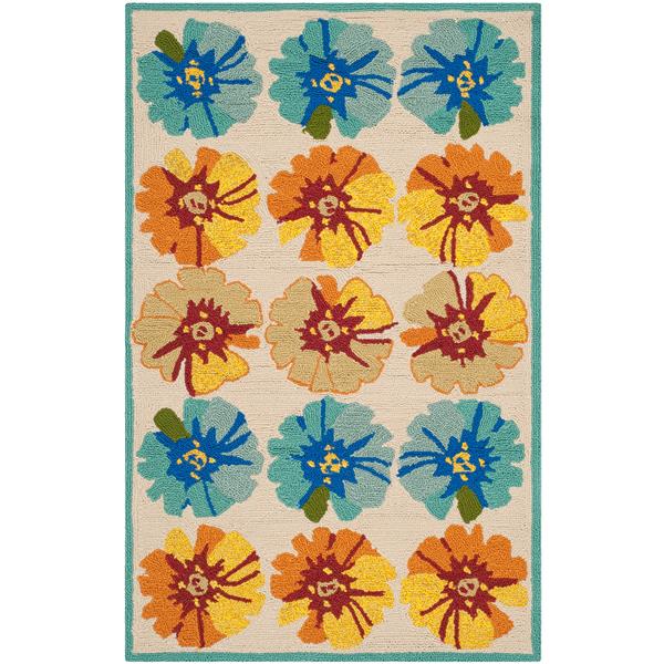 Safavieh Four Seasons Floral Rug - 2.5-ft x 4-ft - Polyester - Ivory ...