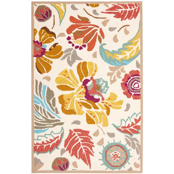 Safavieh Four Seasons Floral Rug - 2.5-ft x 4-ft - Polyester - Ivory ...