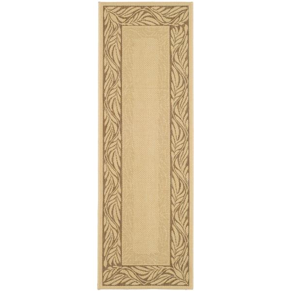 Safavieh Courtyard Border Rug - 2-ft 3-in x 6-ft 7-in - Natural/Brown ...