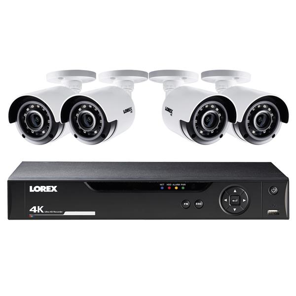 Lorex 8 CH 4K 2TB DVR Security System 4 8MP Security Cameras ...