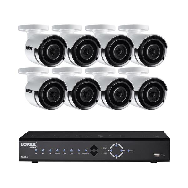 Lorex 8 CH 4K 2TB NVR system with 8 4MP IP Security Cameras HSLNK78284B ...