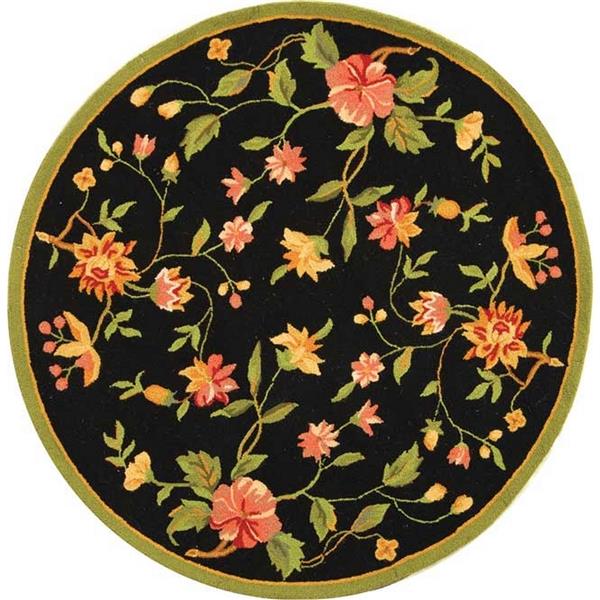 Safavieh Chelsea Round Rug - 4-ft x 4-ft - Black HK263B-4R | RONA