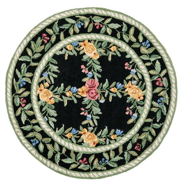 Safavieh Chelsea Round Rug - 3-ft x 3-ft - Black HK60B-3R | RONA