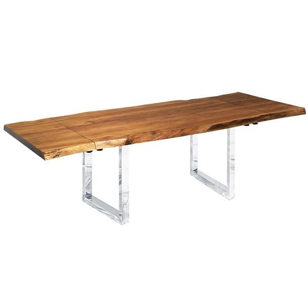 MobX Extendable Acacia Live Edge Table with U-legs - 64"(96") LWS-16 ...