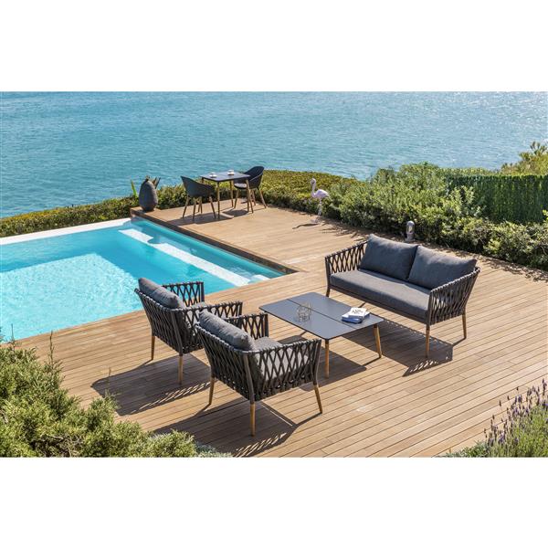 Scancom Ipanema Patio Set - Teak - Gray - 4 pcs SCAN1095 | RONA
