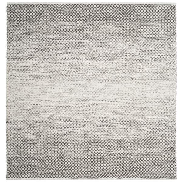 Safavieh Montauk Ombre Rug - 6-ft x 6-ft - Cotton - Light Gray/Ivory ...