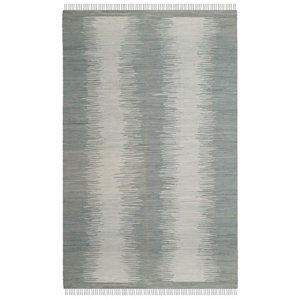 Safavieh Montauk Stripe Rug - 4-ft x 6-ft - Cotton - Gray MTK718A-4 | RONA
