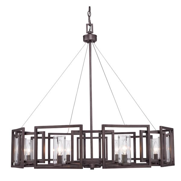 Golden Lighting Marco 8-Light Chandelier - 60 W - Gunmetal Bronze | RONA