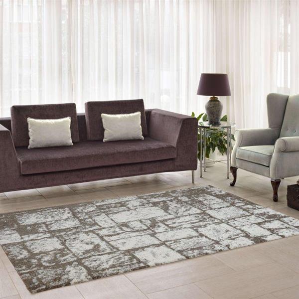 La Dole Rugs® Contemporary Abstract European Rug - 3-ft x 10-ft - Beige ...