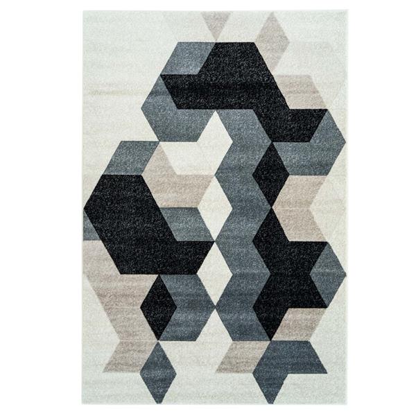 LA DOLE RUGS Tapis géométrique rectangulaire «Sultan», 7 pi x 10 pi ...