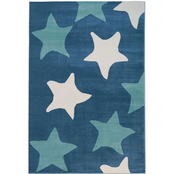La Dole Rugs® Stars Area Rug - 6.4-ft x 9.4-ft - Polypropylene - White ...