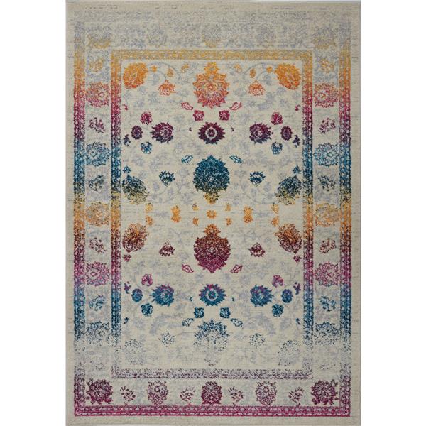 La Dole Rugs® Floral Area Rug - 2' x 3.3' - Polypropylene - Multicolour ...