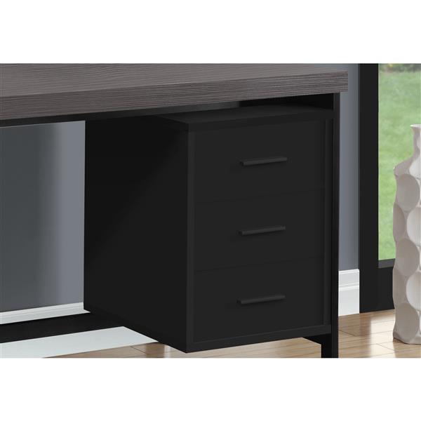 MONARCH SPECIALTIES Monarch Computer Desk - Black with grey Top - 60-in ...