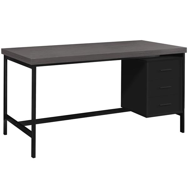 MONARCH SPECIALTIES Monarch Computer Desk - Black with grey Top - 60-in ...