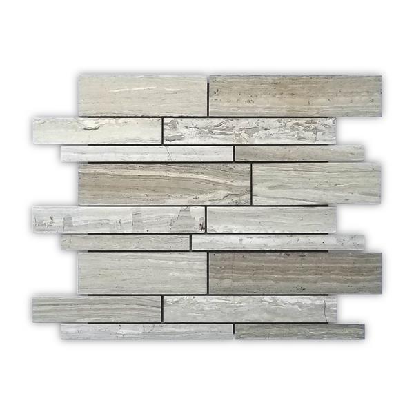 JL Tile Randomstrip Polished Marble/Stone Tile - Beige - 12-inx14-in ...