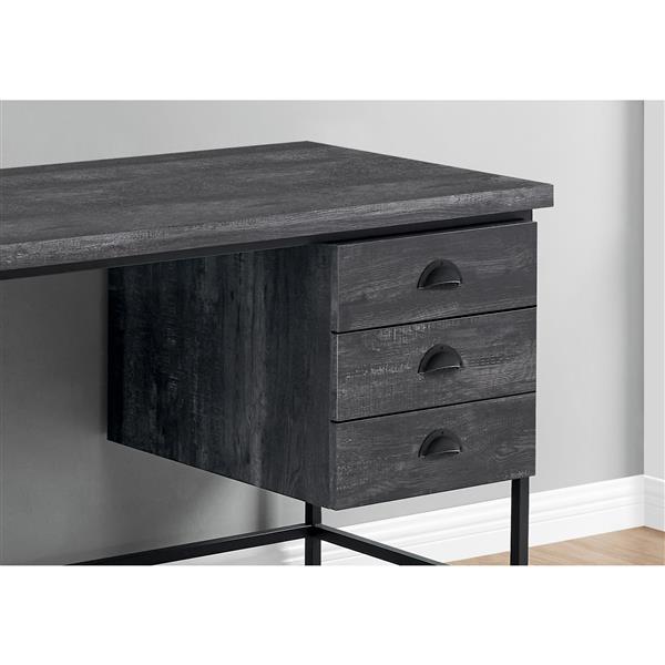 MONARCH SPECIALTIES Monarch Computer Desk - Black Reclaimed Wood and ...