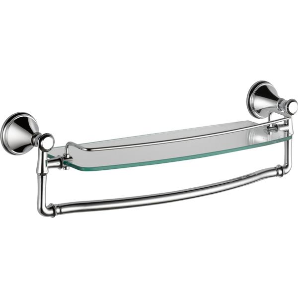 Delta Glass Shelf with Removable Bar - 18-in - Chrome 79710 | RONA