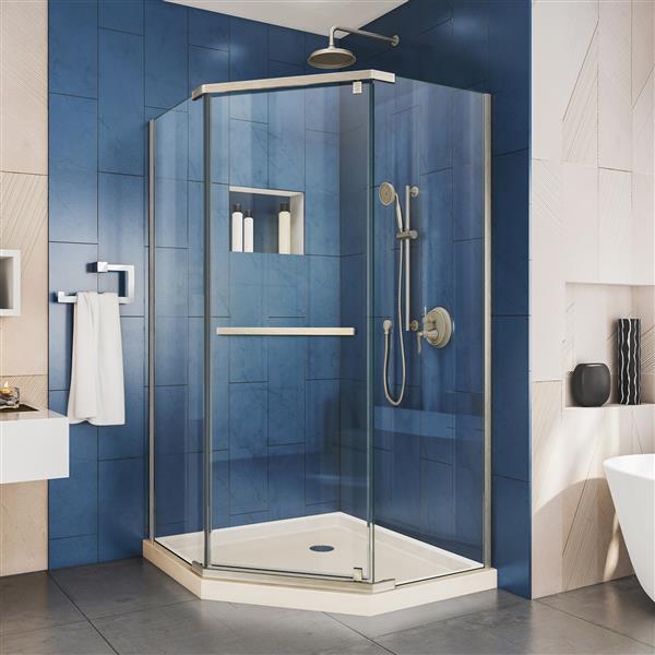 Ensemble de base de douche DreamLine Prism, 42 po, nickel | RONA