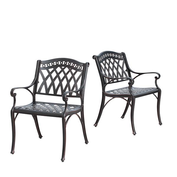 Oakland Living Patio Chair - Armchair - 33-in x 22-in - Antique Copper ...