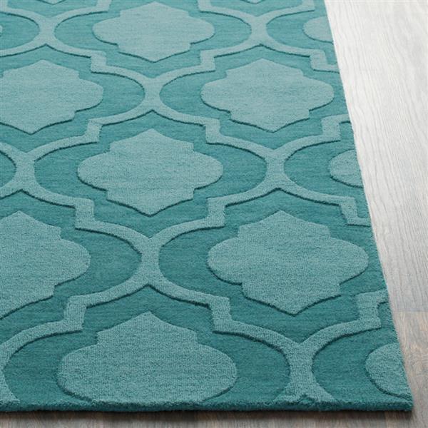 Surya Central Park Solid Area Rug - 9-ft x 12-ft - Rectangular - Teal ...