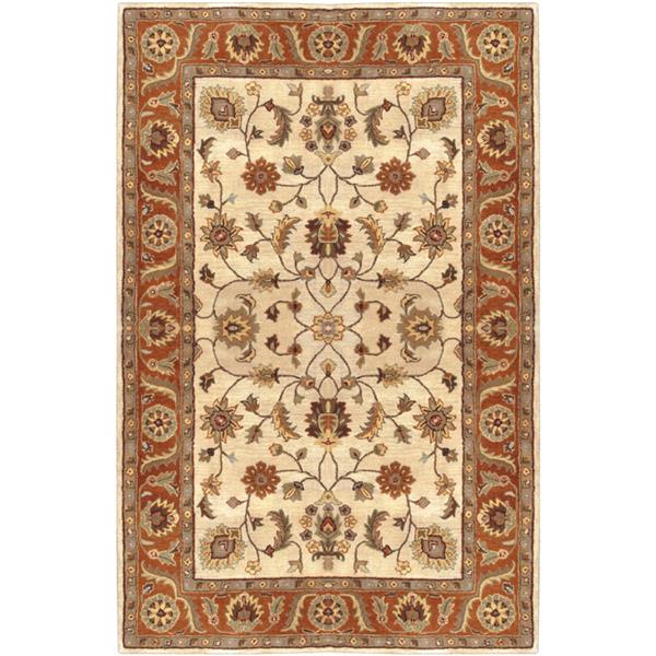 Surya Crowne Traditional Area Rug - 8-ft x 11-ft - Rectangular - Beige ...
