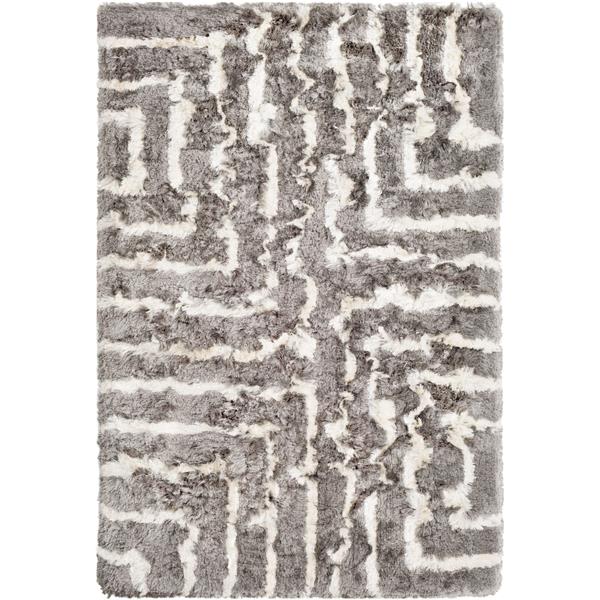 Surya Corsair Shag Area Rug - 5-ft x 7-ft 6-in - Rectangular - Gray ...