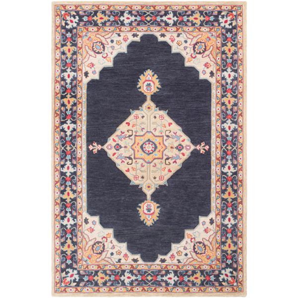 Surya Fire Work Traditional Area Rug - 8-ft x 10-ft - Rectangular ...
