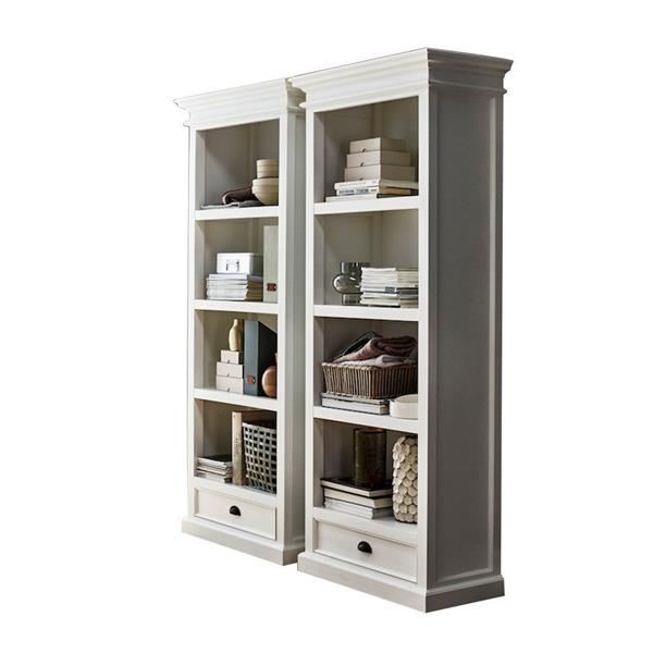 NovaSolo Halifax Bookcase with Drawer - White CA604 | RONA