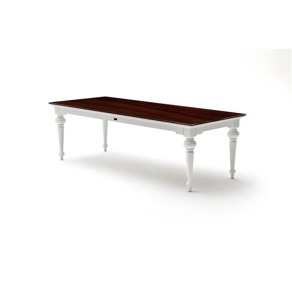 NovaSolo Provence Accent 240 Dining Table - White/Mahogany T784TWD | RONA
