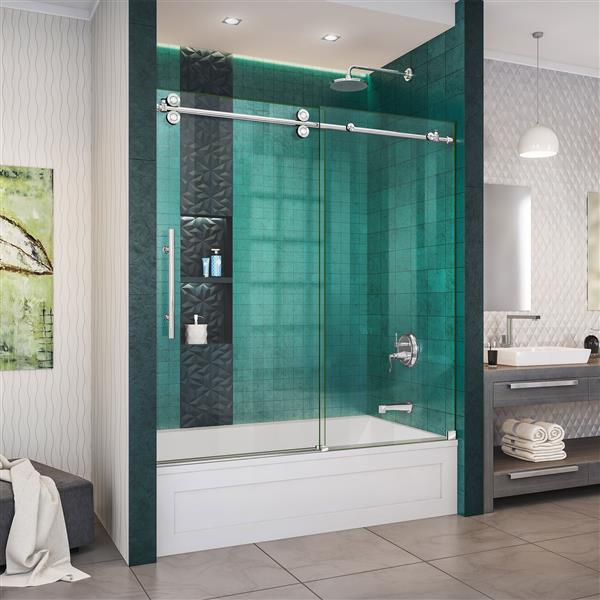 Porte de baignoire coulissante Enigma-XO de DreamLine, design sans ...