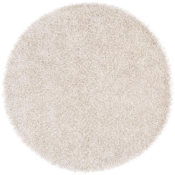 Surya Vivid Shag Area Rug - 8-ft - Round - White VIV803-8RD | RONA