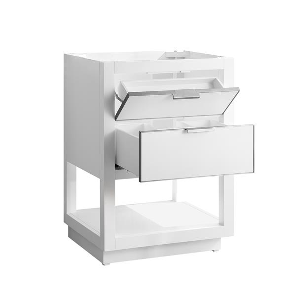 Avanity Allie 25-in White Single Sink Bathroom Vanity with Carrara ...