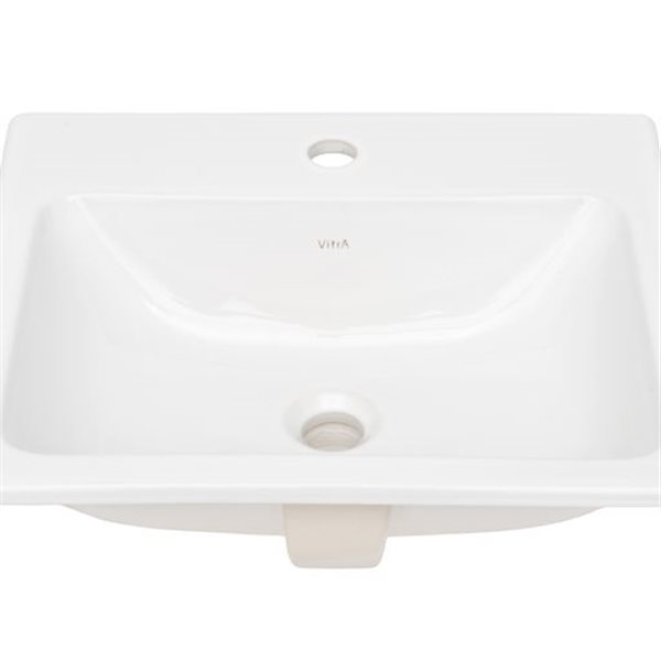 Cheviot Manhattan Drop-In Bathroom Sink - 19.75-in - White 1186-WH-1 | RONA