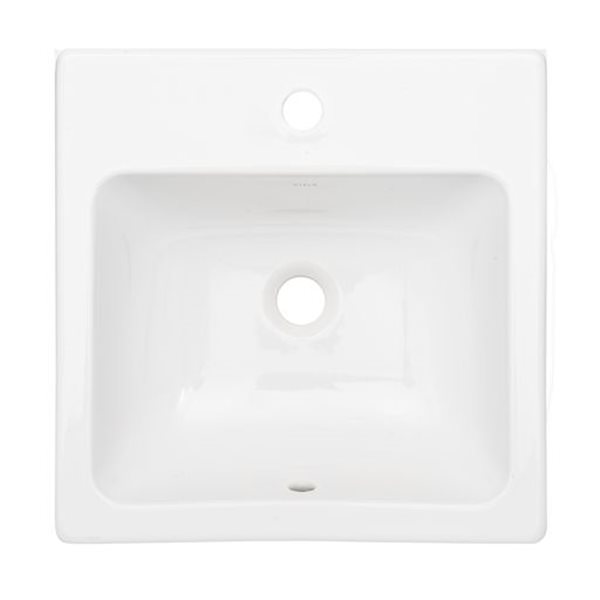Cheviot Manhattan Drop-In Bathroom Sink - 17.75-in - White 1185-WH-1 | RONA