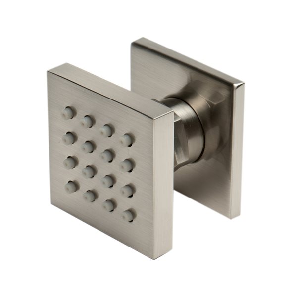 ALFI brand Square Adjustable Shower Jet - 2-in - Brushed Nickel AB3820 ...