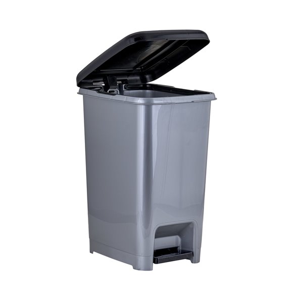 Superio Trash Can - Step Lid - 18-in - 26-L - Grey 579 | RONA