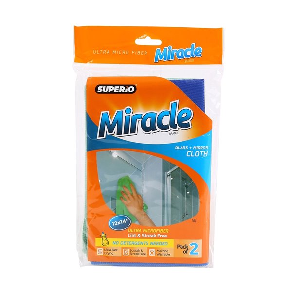 Superio Ultra Microfiber Glass and Mirror Cloth - Pack of 2 184 | RONA