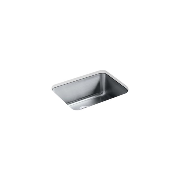 KOHLER Undertone Preserve Medium Under-Mount Single-Bowl Kitchen Sink ...