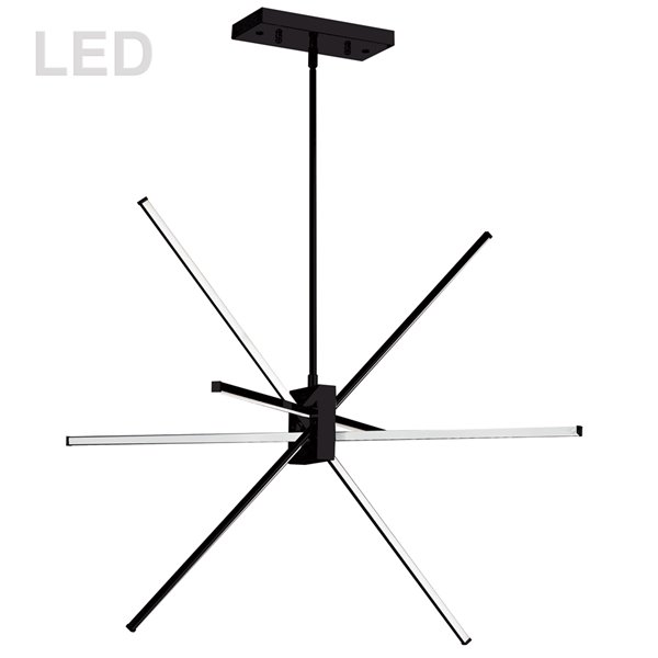 Dainolite Summit Pendant Light - 4-Light - 28-in x 28-in - Matte Black ...