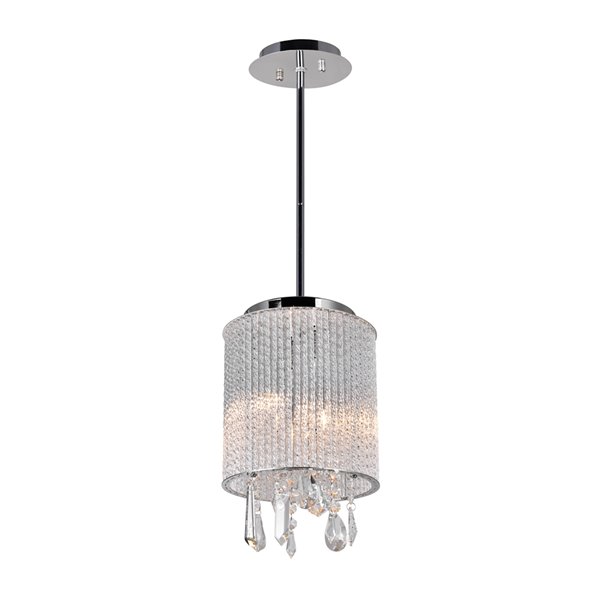 CWI Lighting Benson Mini Pendant Light - 2-Light - Chrome | RONA