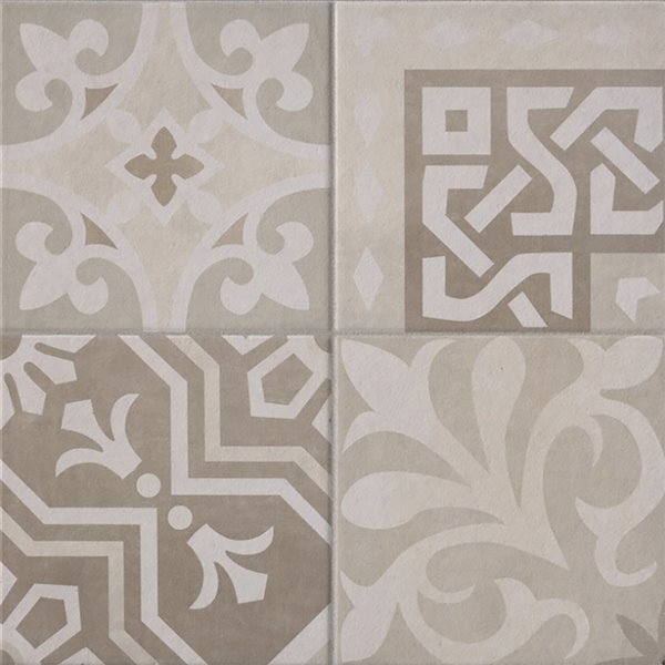 Mono Serra Ceramic Tile 13.4-in x 13.4-in Cementina Beige 14.95 sq.ft ...