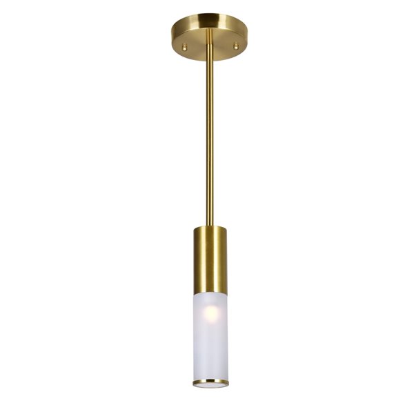 CWI Lighting Pipes Contemporary 1-Light Mini Pendant - Sun Gold Finish ...